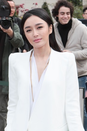 Qin Lan Attending Chloes Fallwinter 20142015 Editorial Stock Photo ...