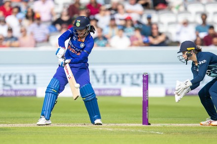 Smriti Mandhana India Women Batting During Editorial Stock Photo ...
