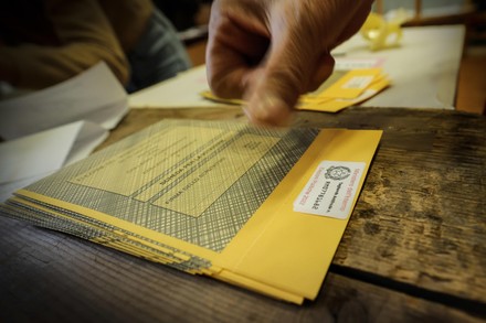 Polling Officials Prepare Voting Cards Ahead Editorial Stock Photo ...