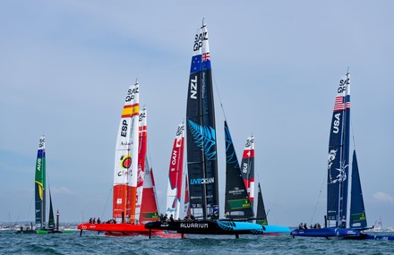 Sailgp F50 Catamaran Fleet On Race Editorial Stock Photo - Stock Image ...