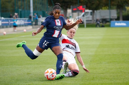 Psgs Defender Ashley Lawrence Tackled During Editorial Stock Photo ...