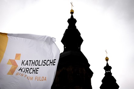 Flag Catholic Church Waves Front Cathedral Editorial Stock Photo ...