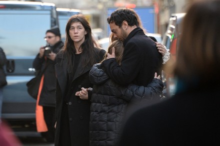 Kate Barry Funeral - Paris, France - 19 Dec 2013 Stock Pictures ...