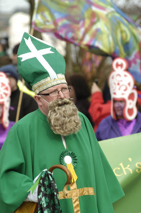 Saint Patrick Leading Parade Derry Theme Editorial Stock Photo - Stock ...