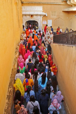 Devotees Throng Historical Shila Devi Temple Editorial Stock Photo ...