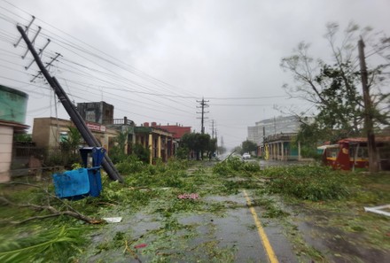 Destruction Debris Seen On Street After Editorial Stock Photo - Stock ...