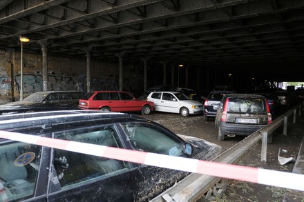 Vehicles Pushed Into Each Other Gleim Editorial Stock Photo - Stock ...
