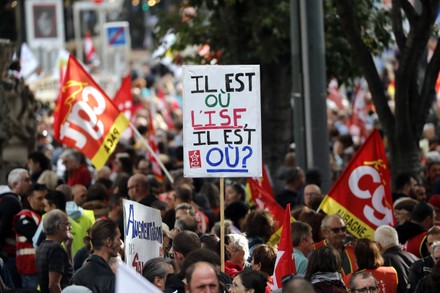 French unions call for nationwide strike, Marseille, France - 29 Sep ...