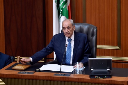 Lebanese Parliament Speaker Nabih Berri Opens Editorial Stock Photo ...