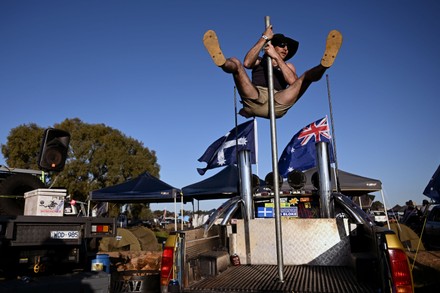Man Dances On Pole During Annual Editorial Stock Photo - Stock Image ...