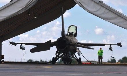 Royal Danish Air Force F16 Fighter Editorial Stock Photo - Stock Image ...