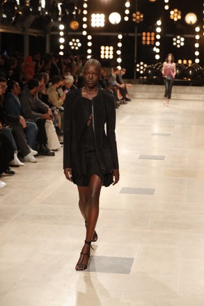 Model Presents Creation Isabel Marant Springsummer Editorial Stock ...