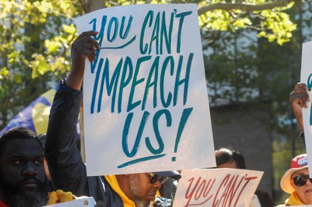 Protester Holds Signs You Cant Impeach Editorial Stock Photo - Stock ...