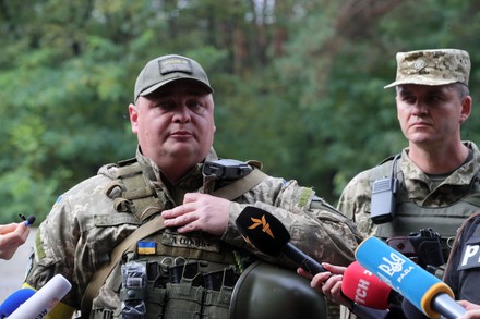 Press tour of Chernihiv Region with AFU, Ukraine - 30 Sep 2022 Stock ...