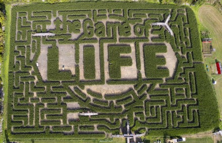 Aerial Photo Made Drone Corn Maze Editorial Stock Photo - Stock Image ...