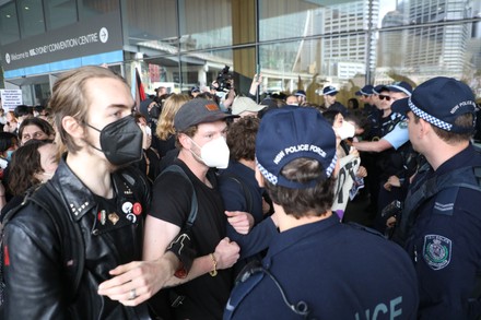 Protest Against Cpac Outside Icc Police Editorial Stock Photo - Stock ...