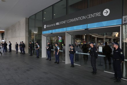Protest Against Cpac Outside Icc Police Editorial Stock Photo - Stock ...