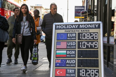 Currency Exchange Rates Displayed On Board Editorial Stock Photo ...