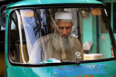 Elderly Pakistani Man Drives Rickshaw On Editorial Stock Photo - Stock ...
