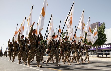 Soldiers Cypriot National Guard March Military Editorial Stock Photo ...