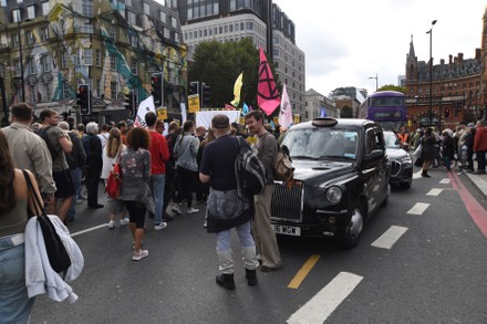 Protestors Block Road Outside Kings Cross Editorial Stock Photo - Stock ...