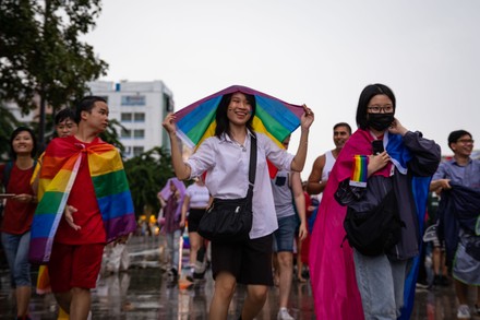 Queer Community Members Allies March During Editorial Stock Photo ...