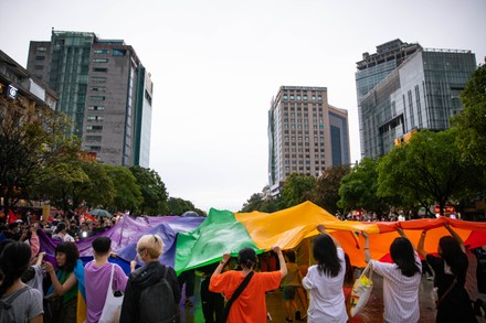Queer Community Members Allies March During Editorial Stock Photo ...