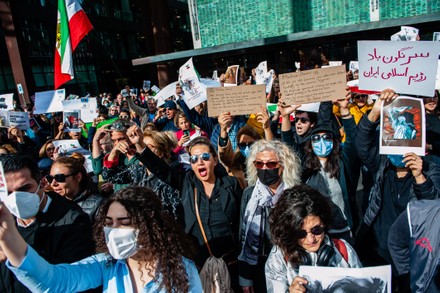 Iranian Protesters Seen Shouting Slogans Support Editorial Stock Photo ...
