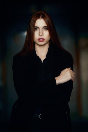 Low Key Portrait Beautiful Girl Natural Editorial Stock Photo - Stock ...