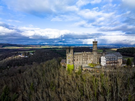 Aerial View Schaumburg Castle Balduinstein Limburg Editorial Stock ...