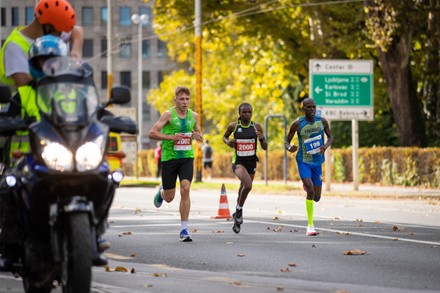 Marathon Runners Followed By Photographer On Editorial Stock Photo ...