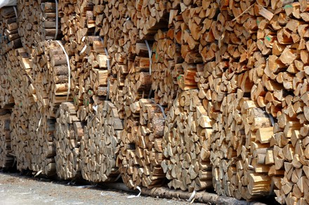 Firewood Split Logs Bundled Sale Editorial Stock Photo - Stock Image ...