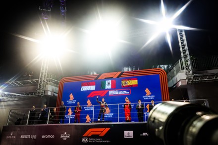Podium Perez Sergio Mex Red Bull Editorial Stock Photo - Stock Image ...