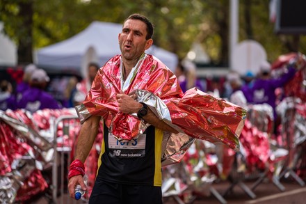 Marathon Runners Wrapped Banket Foil After Editorial Stock Photo ...