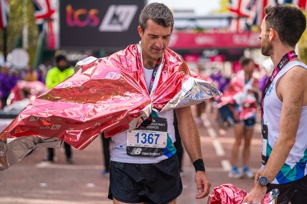 Marathon Runners Wrapped Banket Foil After Editorial Stock Photo ...