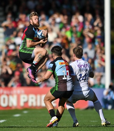 Tyrone Green Harlequins Claims Ball Air Editorial Stock Photo - Stock ...
