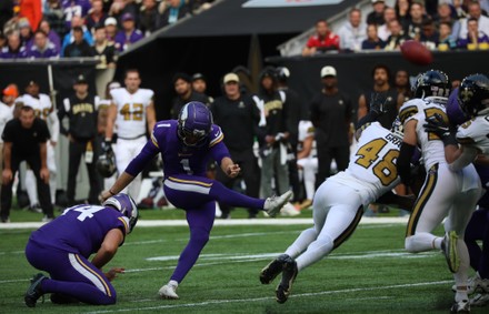 Minnesota Vikings Kicker Greg Joseph Kicks Editorial Stock Photo ...