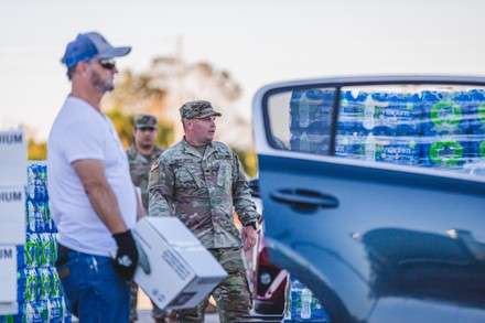 Members National Guard Coordination Fema Distribute Editorial Stock ...