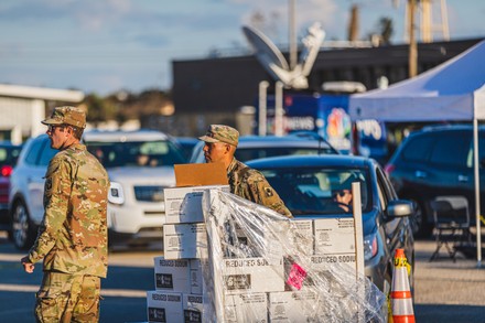 Members National Guard Coordination Fema Distribute Editorial Stock ...