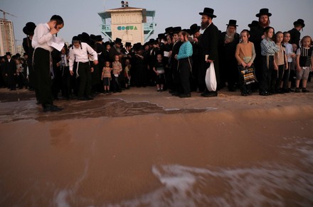 Ultraorthodox Jews Perform Tashlich Ritual On Editorial Stock Photo ...