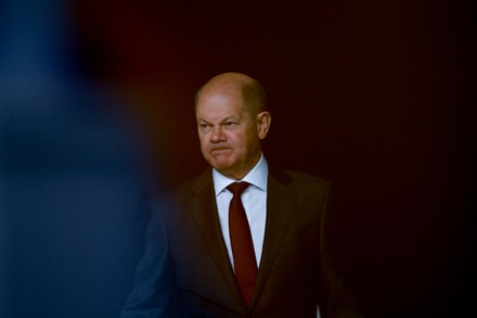 German Chancellor Olaf Scholz Pictured Through Editorial Stock Photo ...