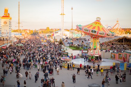 Hundreds Thousands Visit Oktoberfest 2022 On Editorial Stock Photo ...