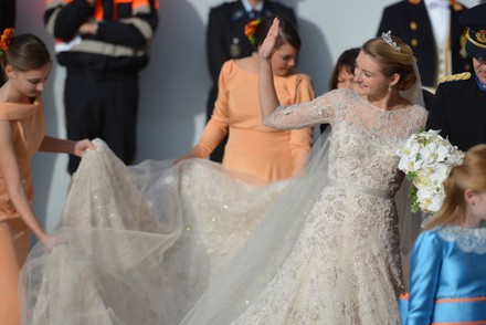 Princess Stephanie Luxembourg Arriving Wedding Ceremony Editorial Stock Photo - Stock Image ...