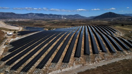 Photo Taken Using Drone Shows Solar Editorial Stock Photo - Stock Image ...