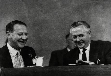 Labour Mps Hugh Gaitskell Harold Wilson Editorial Stock Photo - Stock ...