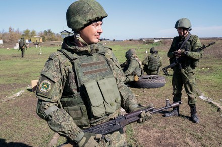 Russian Conscript Throws Grenade During His Editorial Stock Photo ...