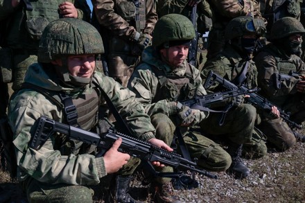 Russian Conscript Throws Grenade During His Editorial Stock Photo ...
