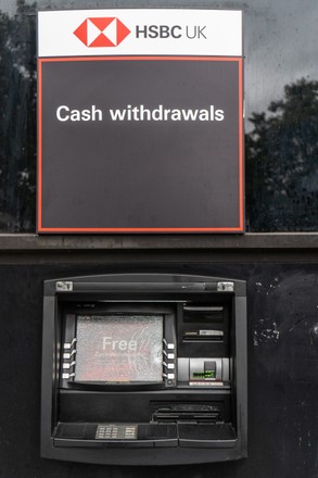 Vandalized Hsbc Atm Cash Machine Central Editorial Stock Photo - Stock ...
