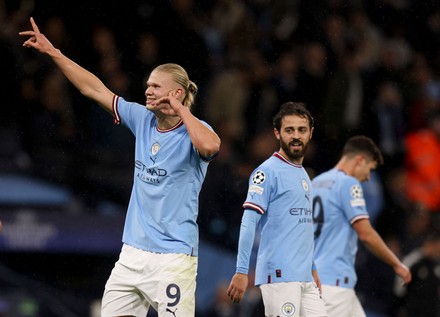 Erling Haaland Manchester City Celebrate Scoring Editorial Stock Photo ...