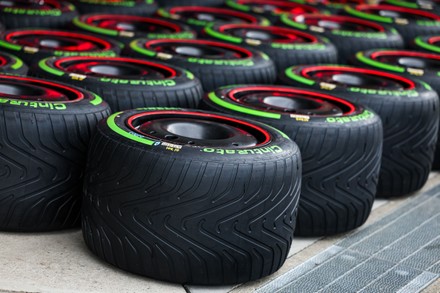 Pirelli Intermediate Tyres During Formula 1 Editorial Stock Photo ...